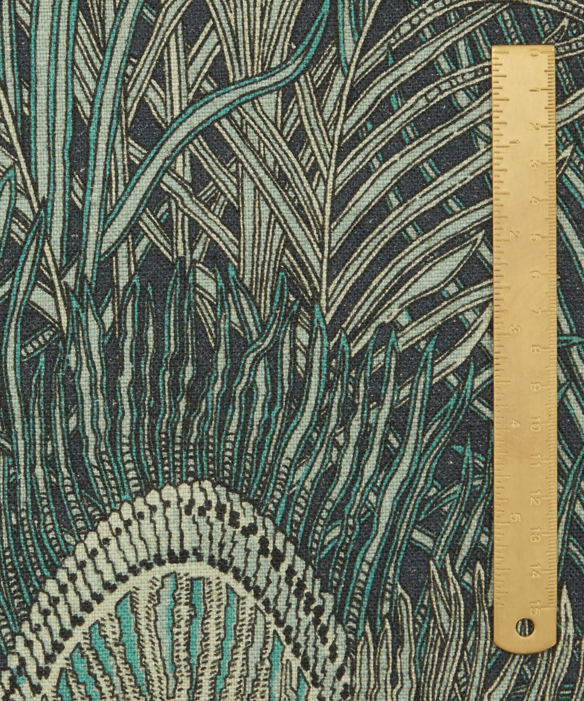 Hera Feather Ladbroke Linen in Jade - Indoor | Liberty Fabrics