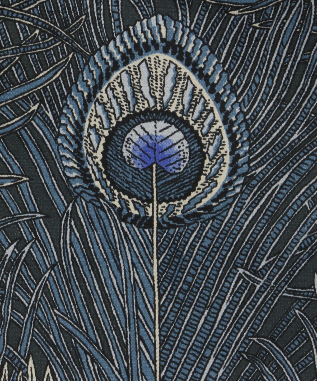 Hera Feather Vintage Velvet in Lapis - Indoor | Liberty Fabrics