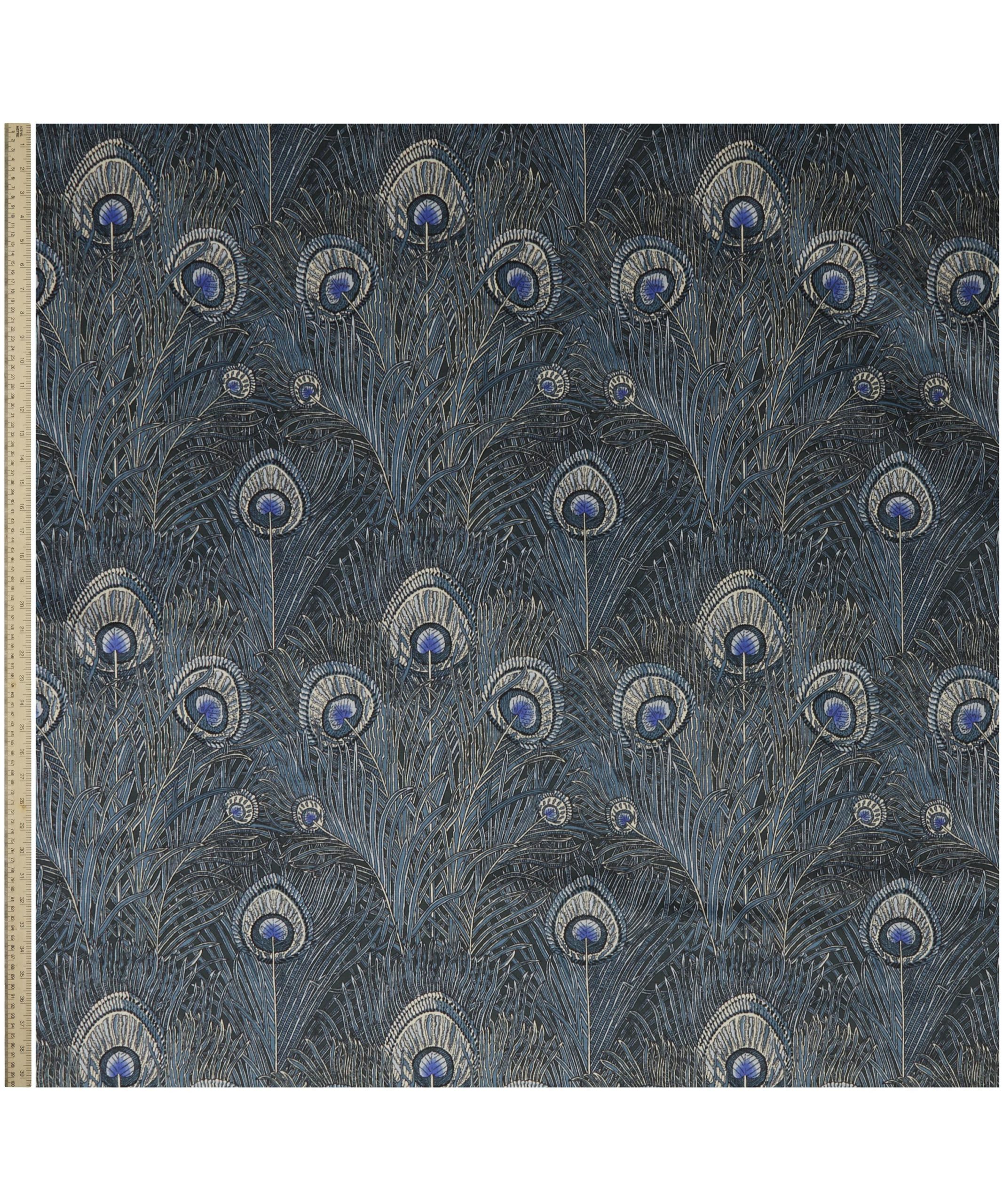 Hera Feather Vintage Velvet in Lapis - Indoor | Liberty Fabrics
