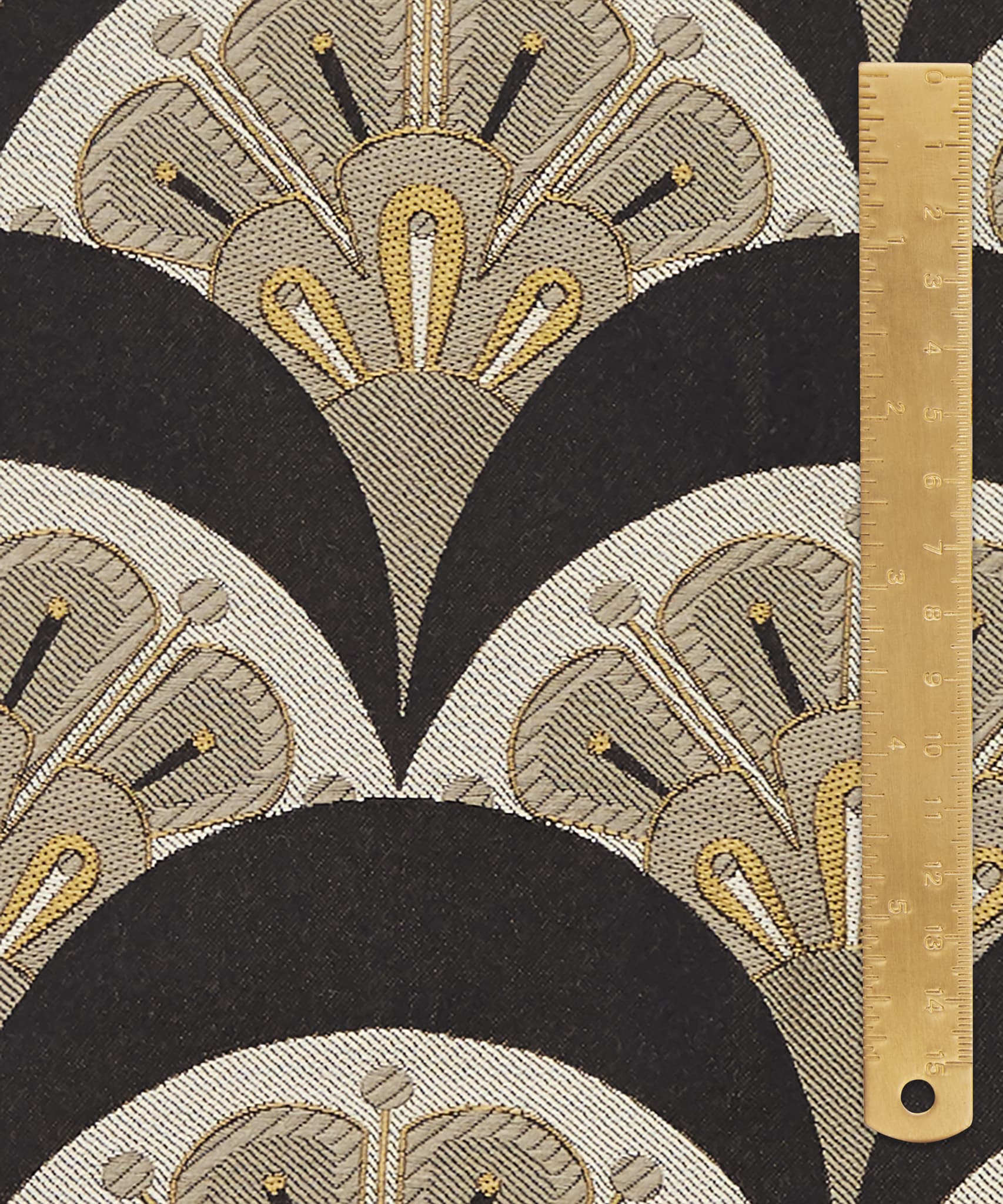 Deco Scallop Multi Jacquard in Pewter Dark - Indoor | Liberty Fabrics