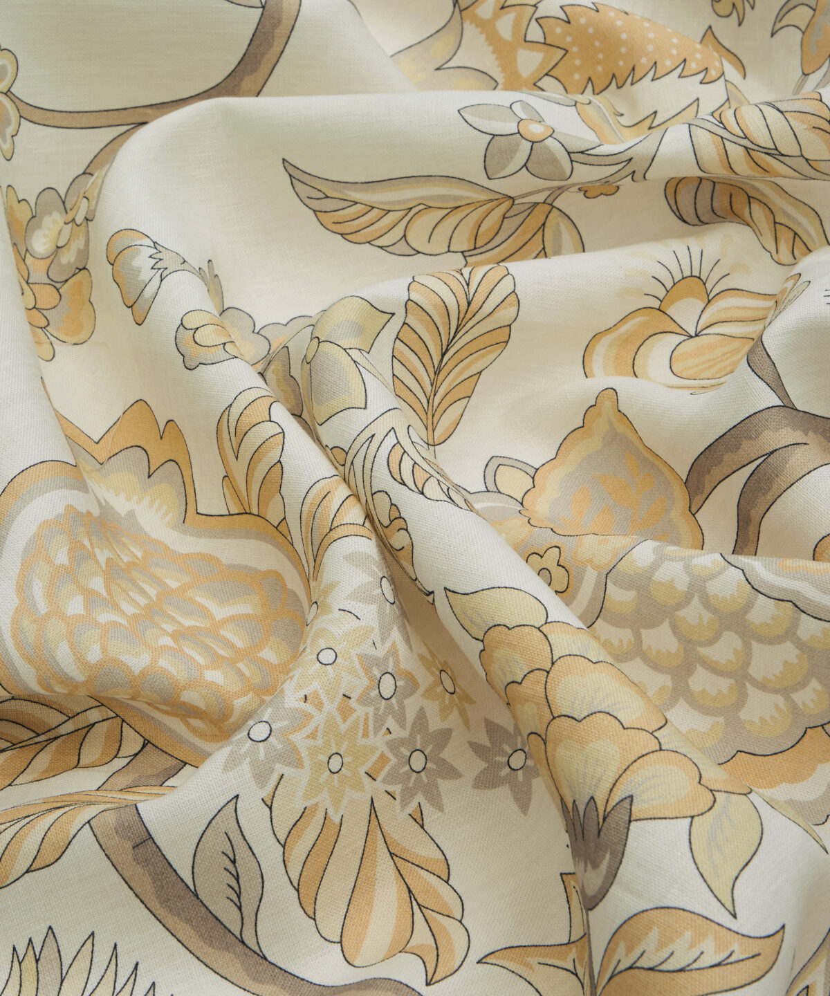 Palampore Trail Landsdowne Linen in Pewter - Indoor | Liberty Fabrics