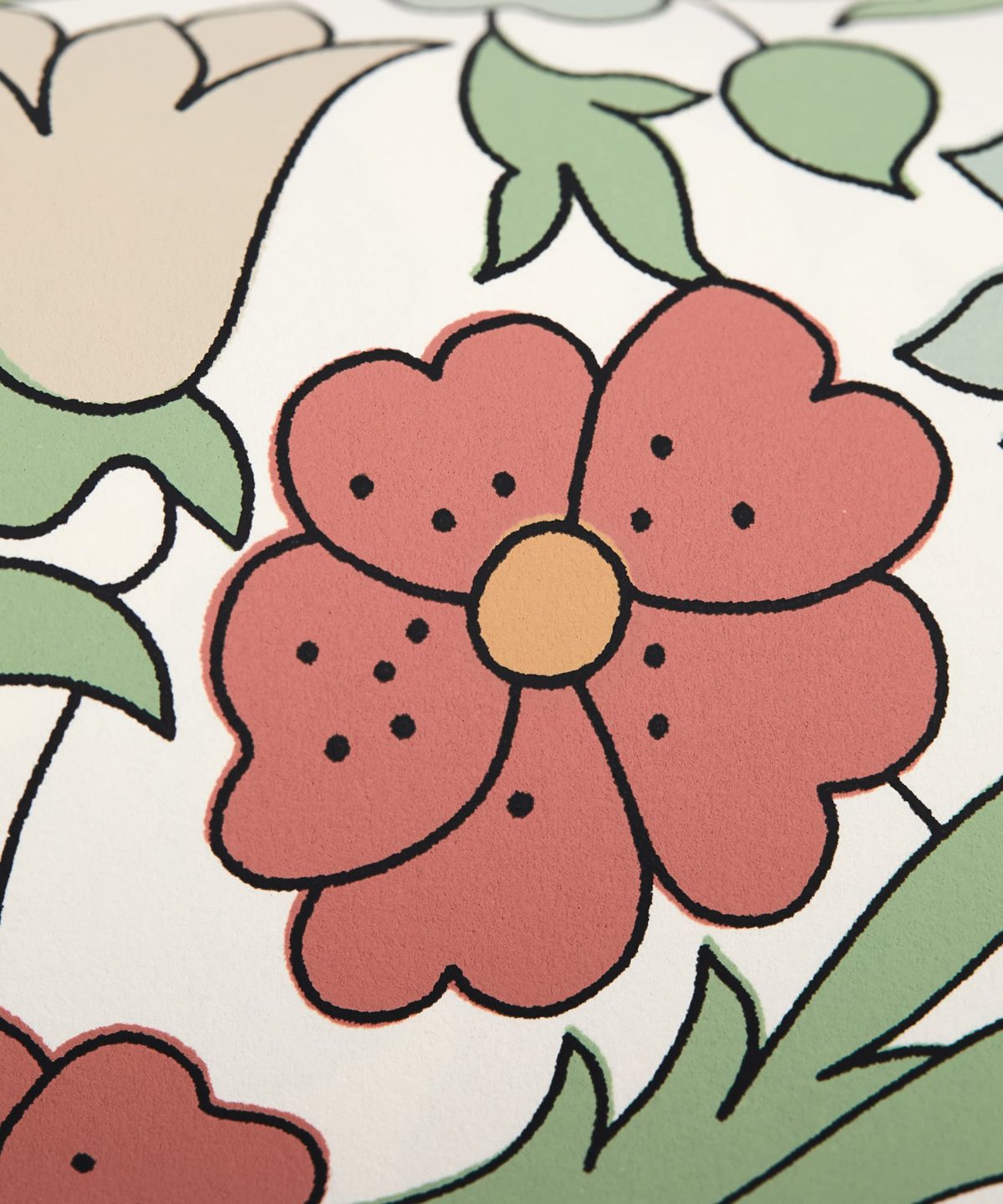 Poppy Meadowfield Wallpaper in Lichen | Liberty Fabrics