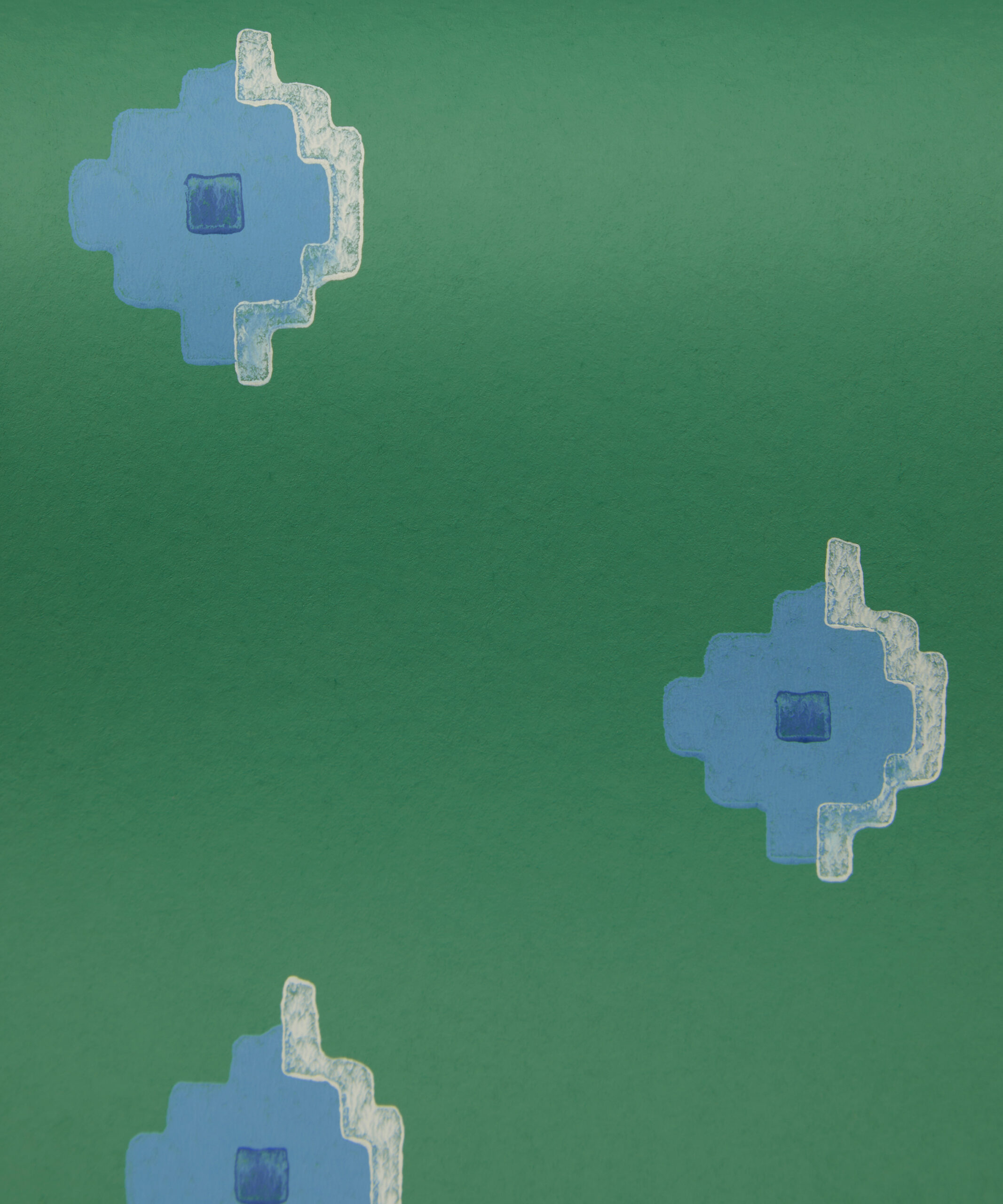 Adamas Tile Wallpaper in Tourmaline | Liberty Fabrics