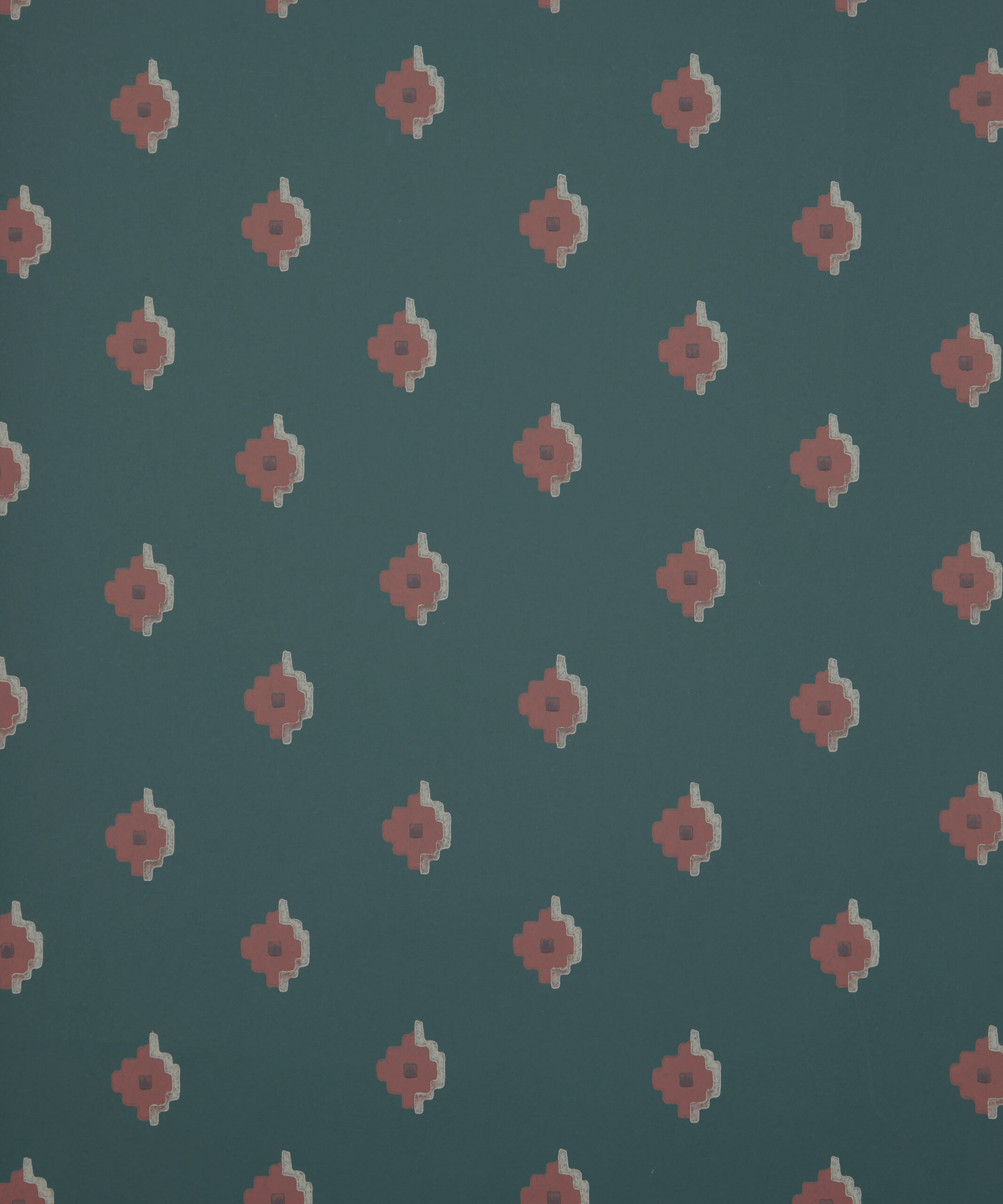 Adamas Tile Wallpaper in Blue Jay | Liberty Fabrics