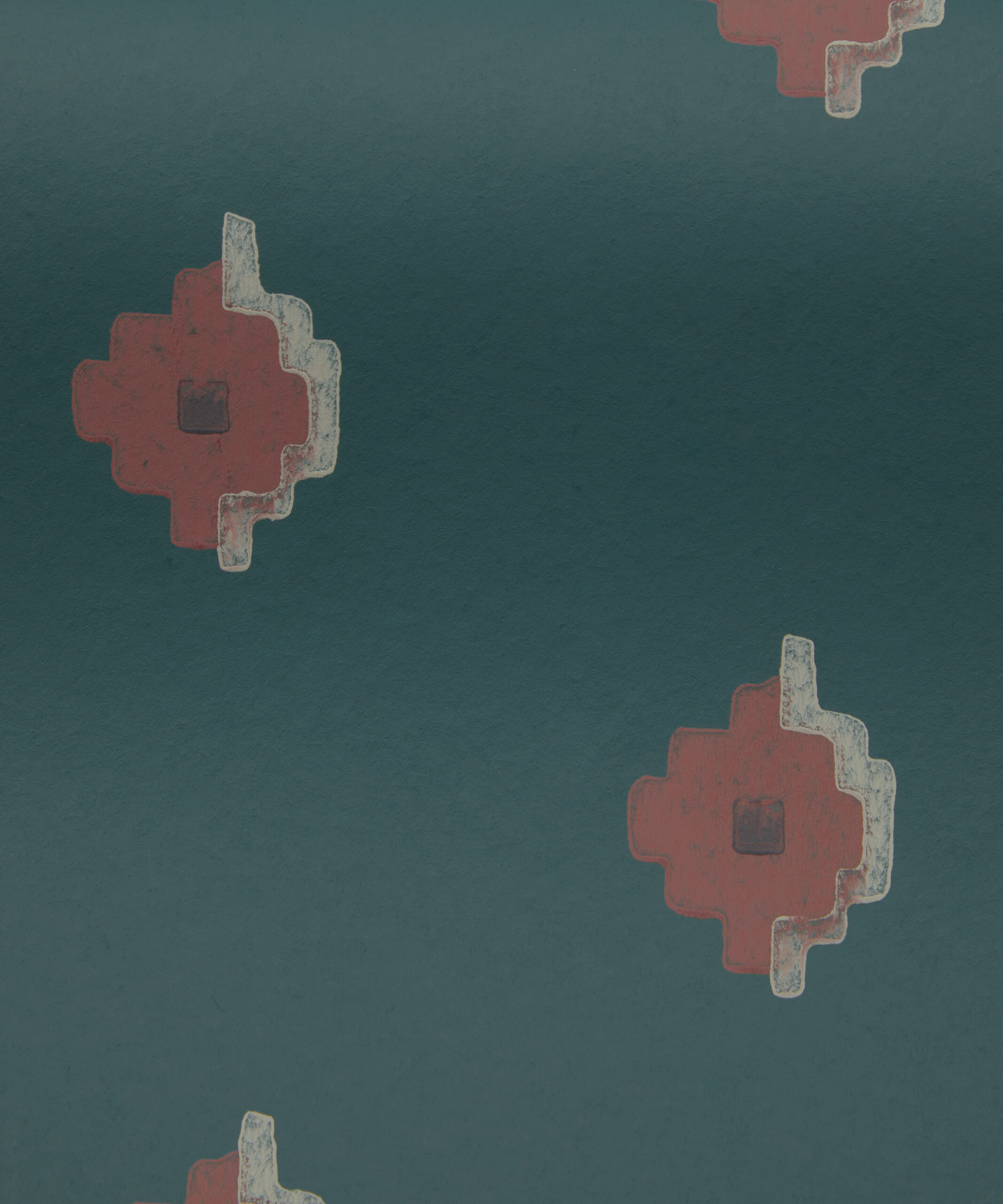 Adamas Tile Wallpaper in Blue Jay | Liberty Fabrics