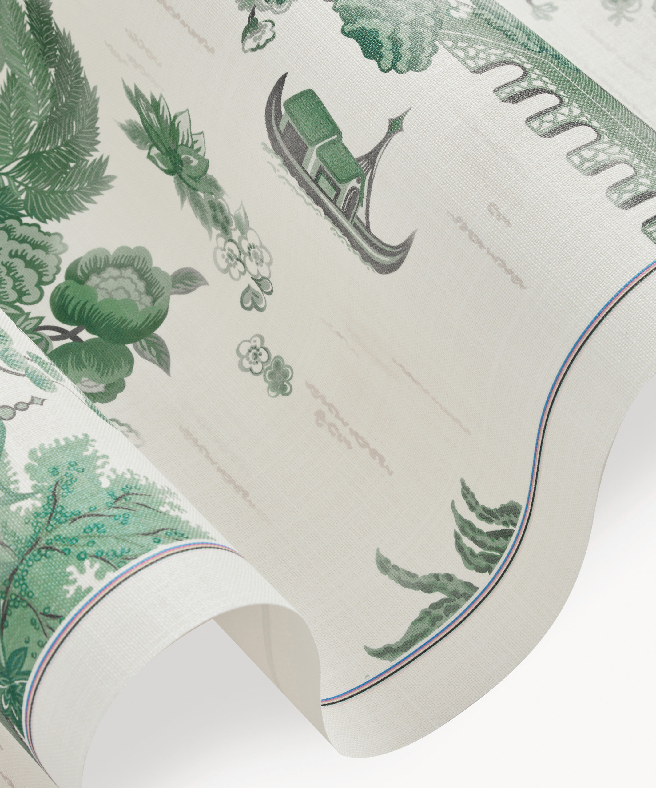 Floating Palace Linen Wallpaper in Jade | Liberty Fabrics