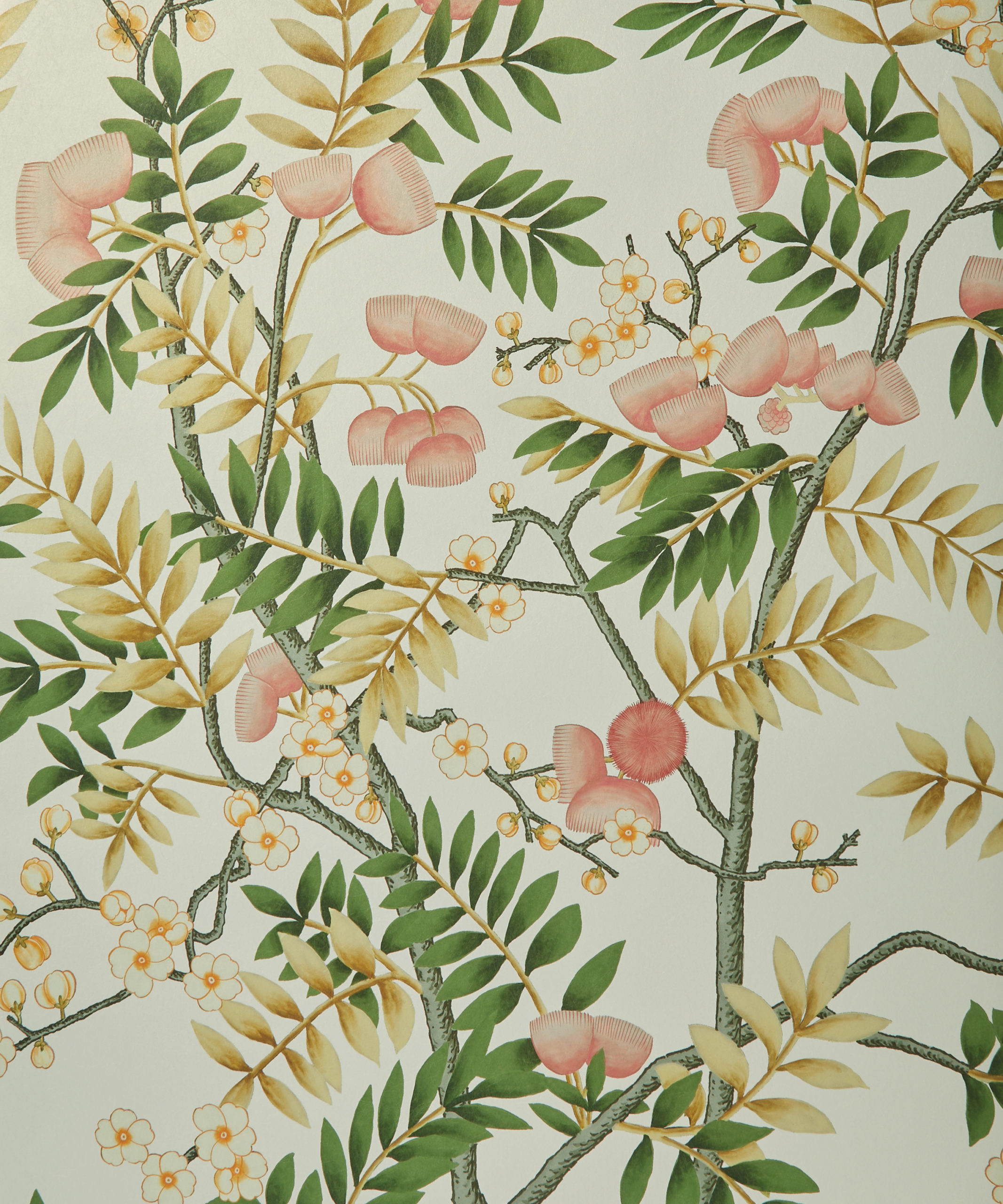 Silk Tree Wallpaper in Lichen | Liberty Fabrics