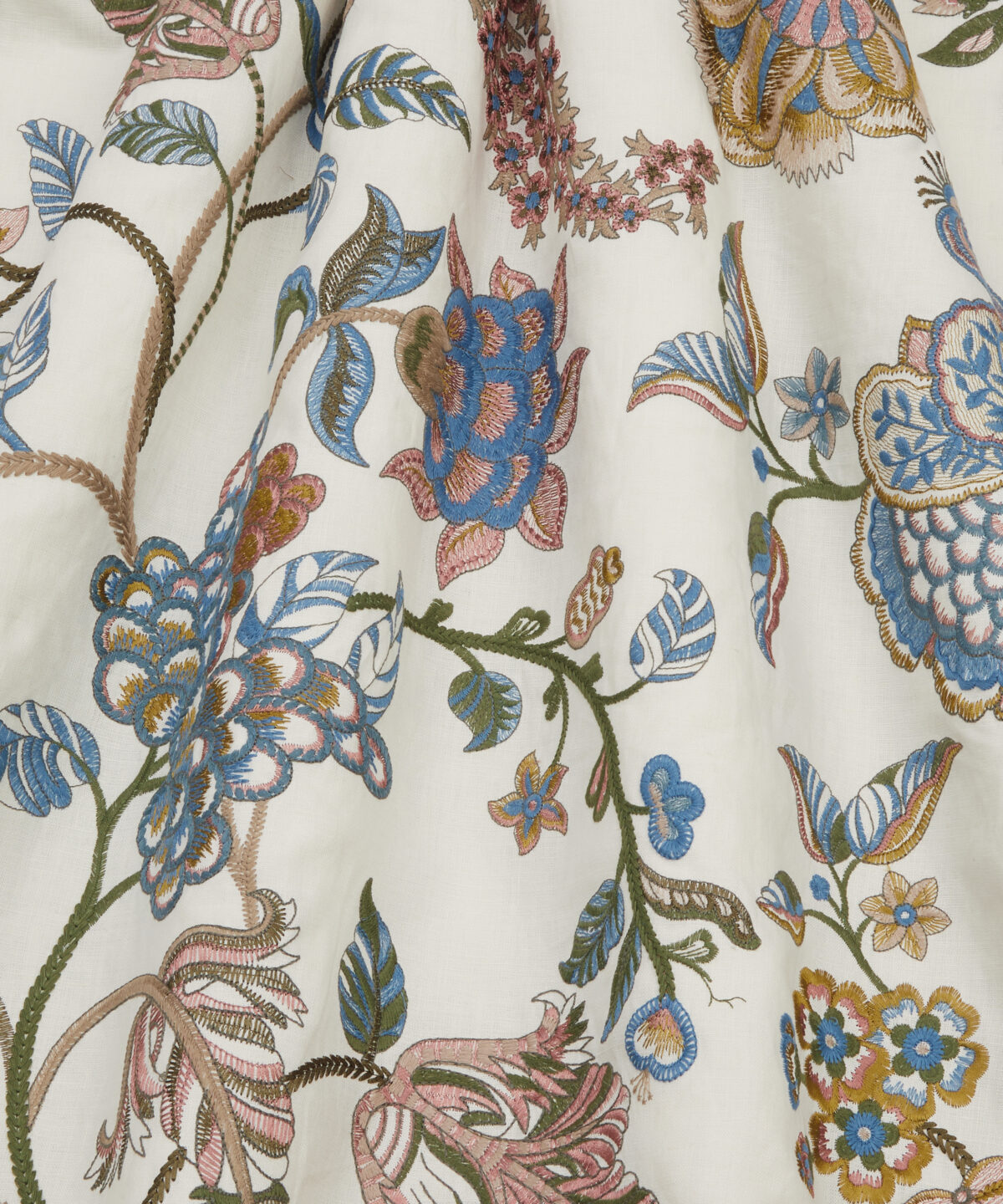 Palampore Embroidery in Lapis - Indoor | Liberty Fabrics