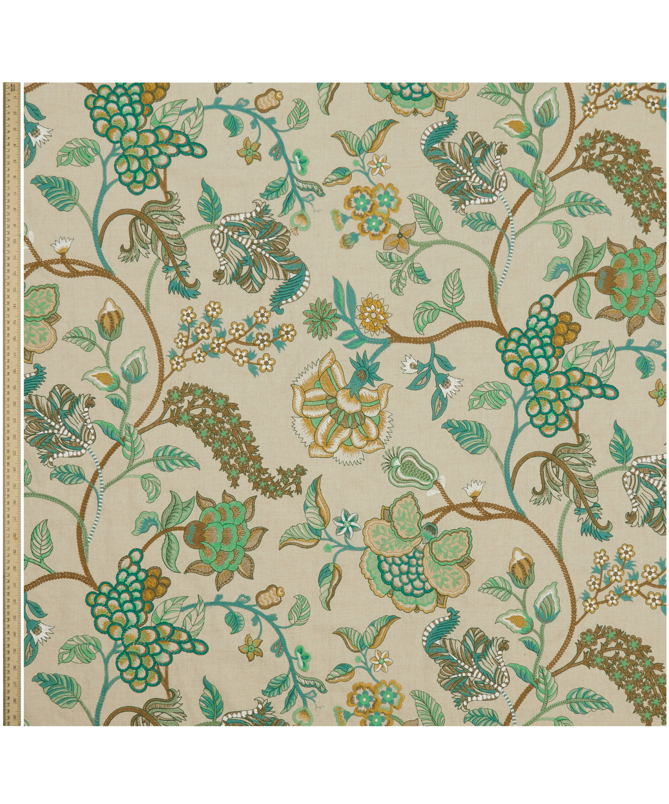 Palampore Embroidery in Jade - Indoor | Liberty Fabrics