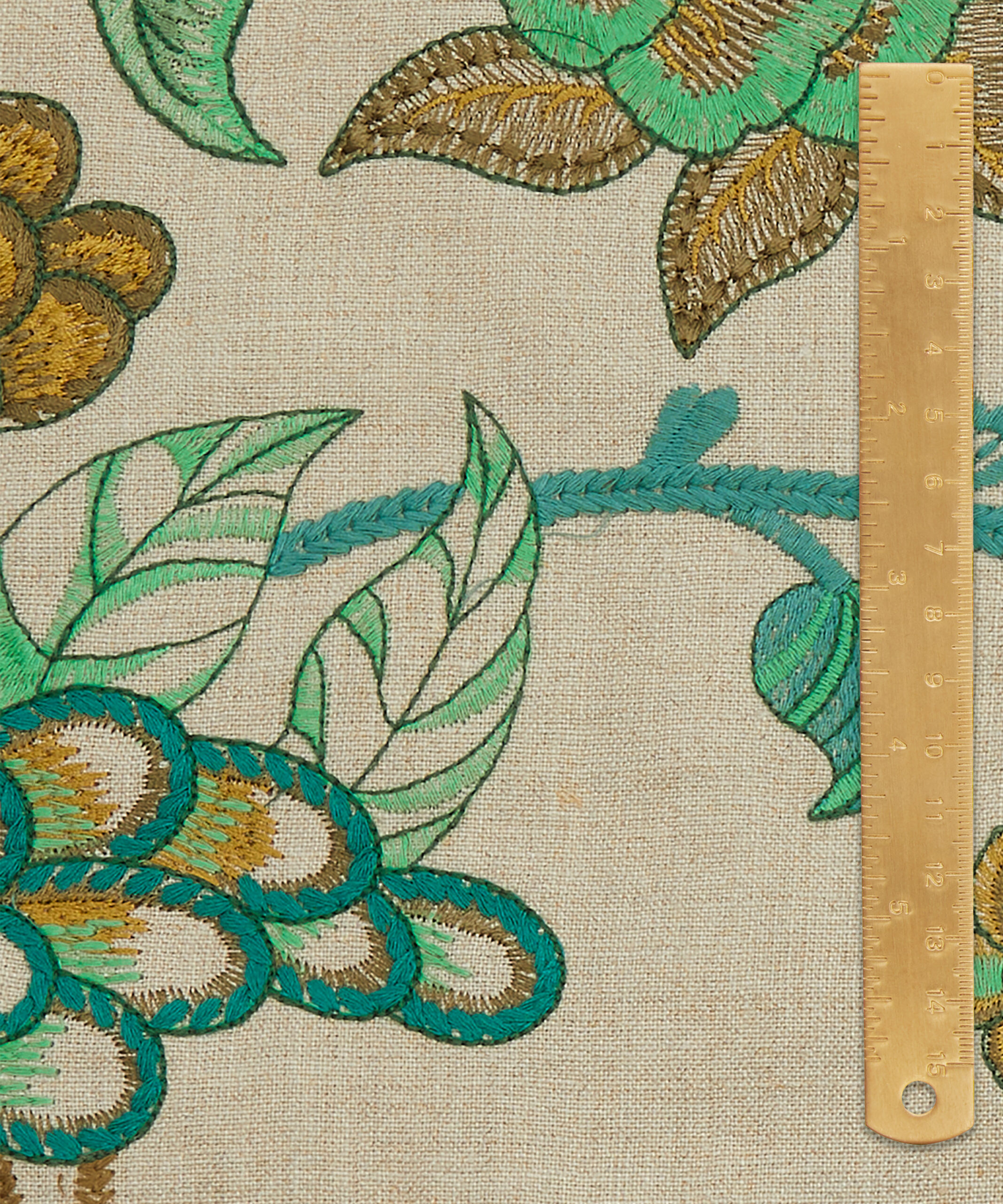 Palampore Embroidery in Jade - Indoor | Liberty Fabrics