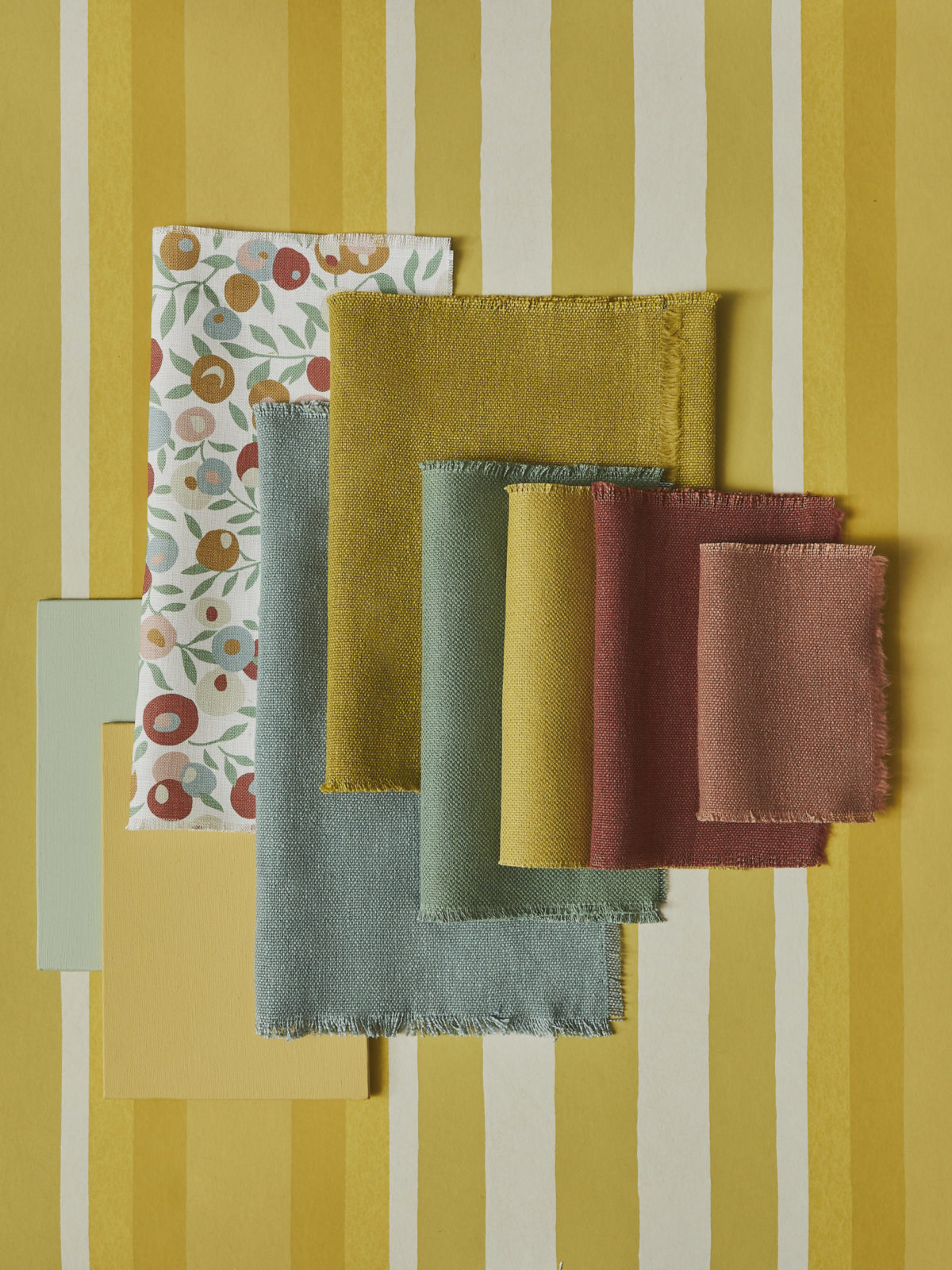 Obi Stripe Wallpaper in Fennel | Liberty Fabrics