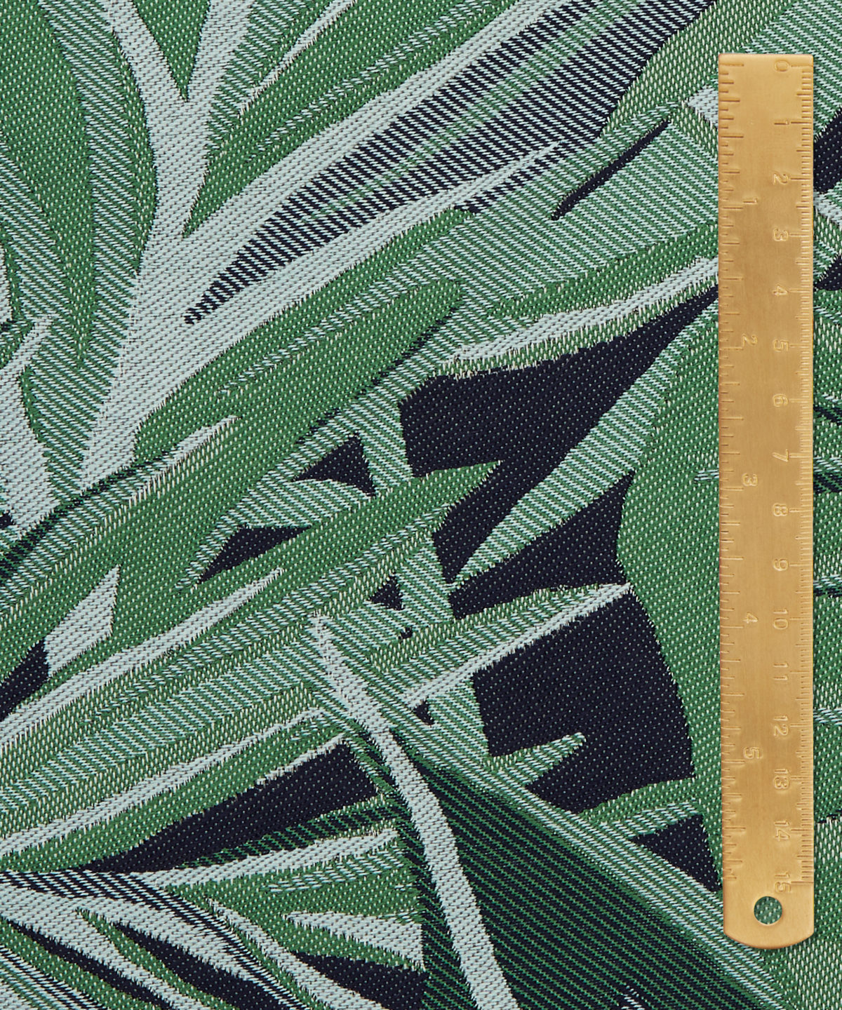 Chile Palm Lovell Jacquard in Jade - Outdoor | Liberty Fabrics