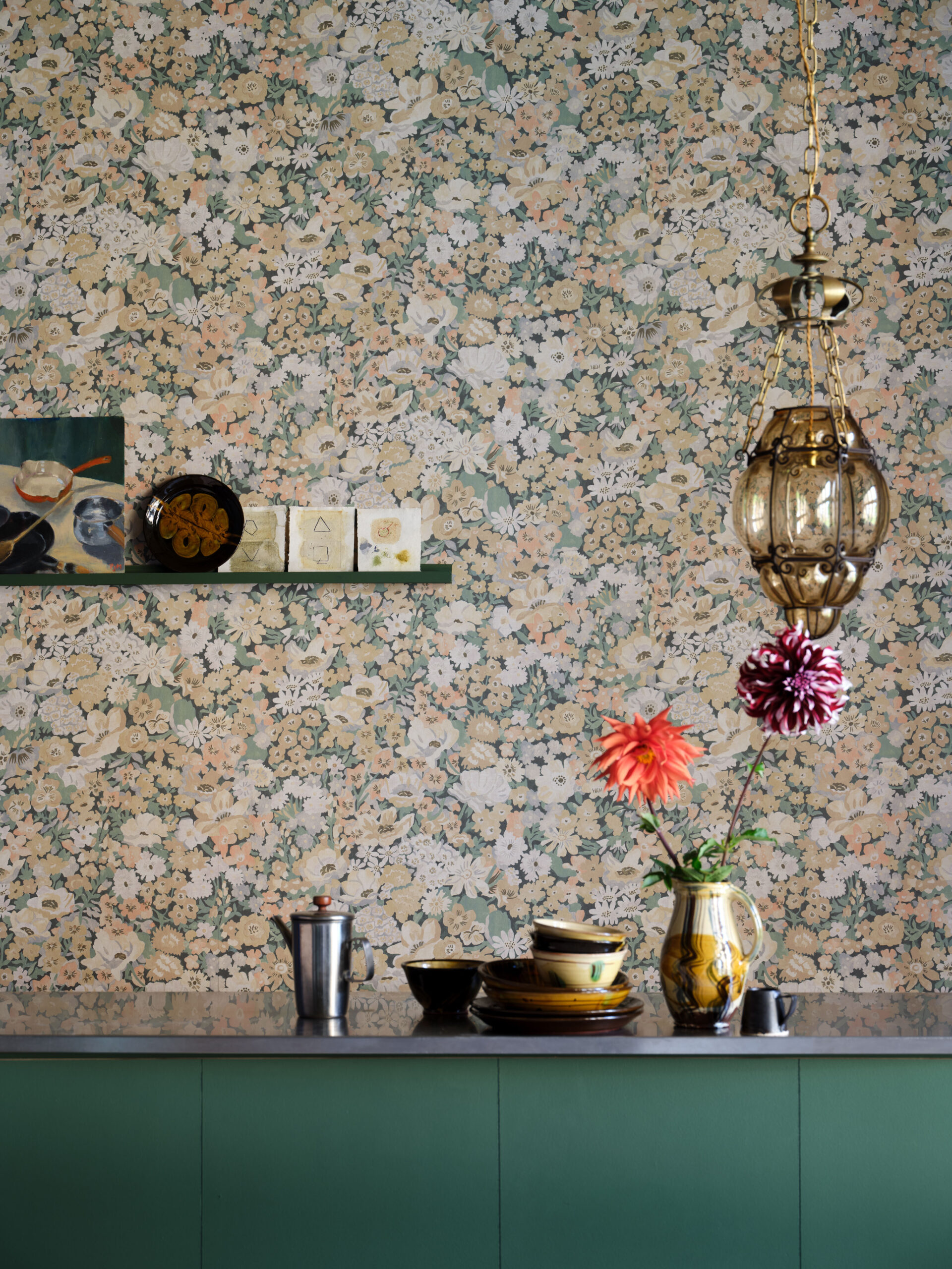 Painted Thorpe Wallpaper in Lichen | Liberty Fabrics